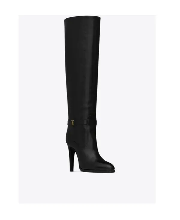 Saint Laurent Diane Almond Toe Boots - Black
