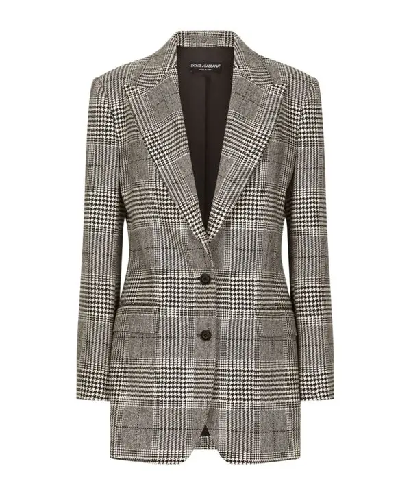 Dolce & Gabbana Single-breasted Glen Plaid Jacket