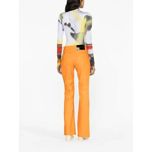 J.W.ANDERSON High-waisted Leather Boot-cut Trousers