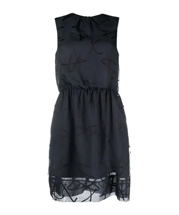 Armani Exchange Sleeveless Graphic Print Dress