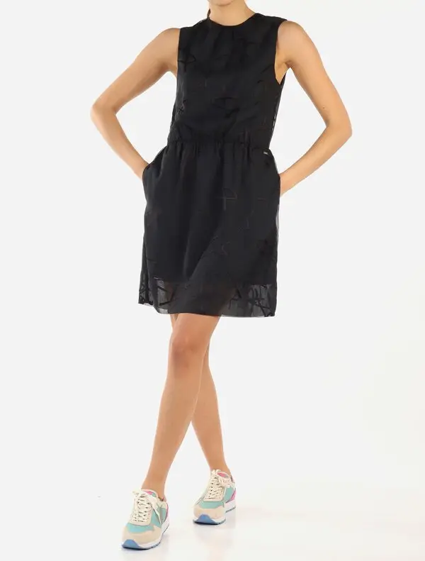 Armani Exchange Sleeveless Graphic Print Dress