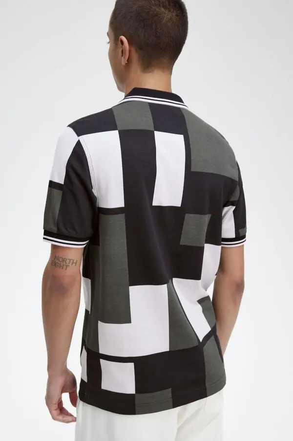 Fred Perry Pixel Printed Polo Shirt