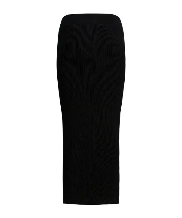 Rick Owens Ribbed High-waisted Skirt