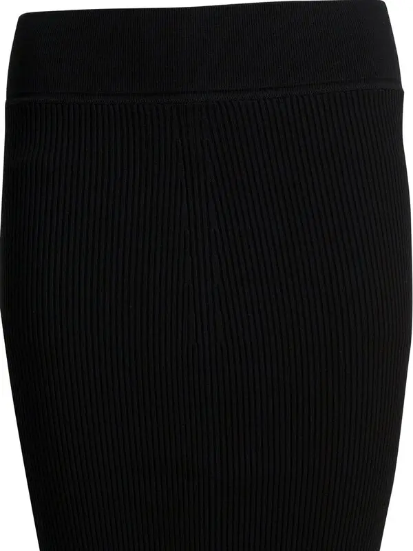 Rick Owens Ribbed High-waisted Skirt