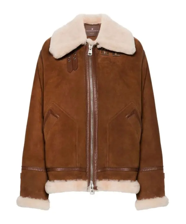 Ermanno Scervino Suede Aviator Jacket