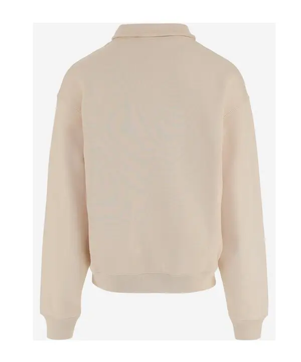 Jacquemus The Gros Grain Zipped-rollneck Sweatshirt - Nude