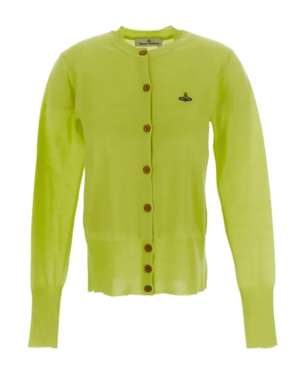 VIVIENNE WESTWOOD Orb Embroidered Knitted Cardigan