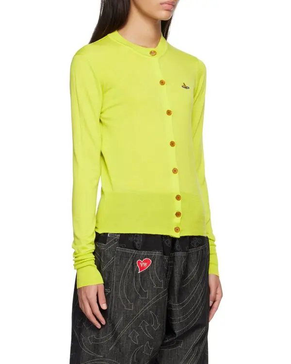 VIVIENNE WESTWOOD Orb Embroidered Knitted Cardigan