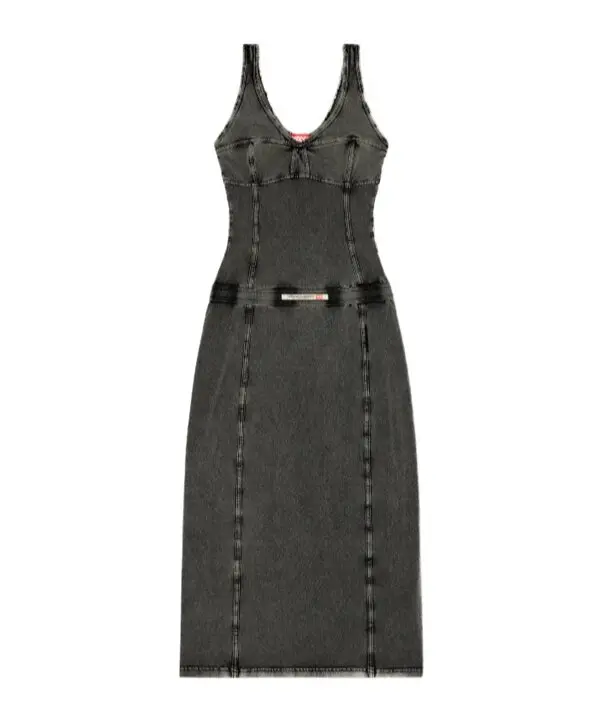 DIESEL® D-inny Sleeveless Midi Dress - Black