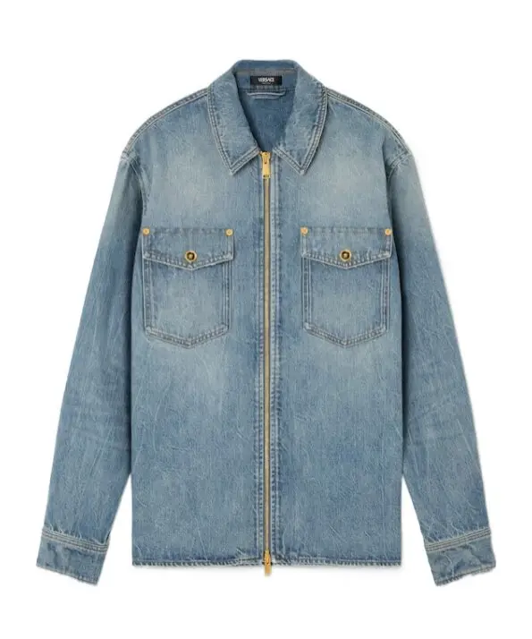 Versace Denim Zipped Overshirt