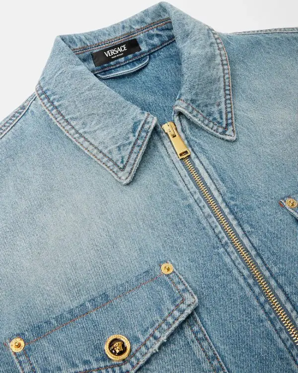 Versace Denim Zipped Overshirt