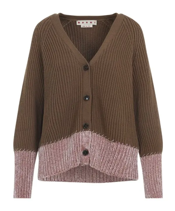 Marni Color-block Knitted Cardigan