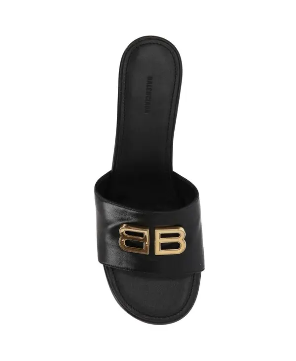 Balenciaga Bb Plaque Open-toe High Heel Sandals
