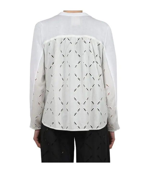 SEMICOUTURE Long Sleeve Cardigan With Eyelet Detailing