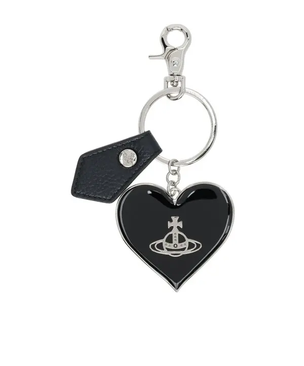 VIVIENNE WESTWOOD Heart Orb Keychain - Black