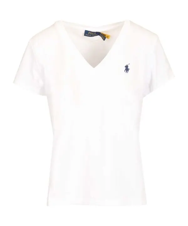 Polo Ralph Lauren Embroidered Pony V-neck T-shirt - White