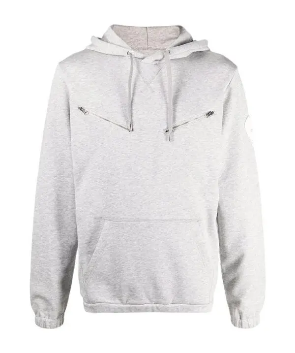 Alexander McQueen Zip-detailed Hoodie - Gray