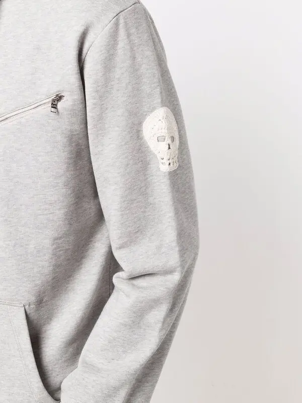 Alexander McQueen Zip-detailed Hoodie - Gray