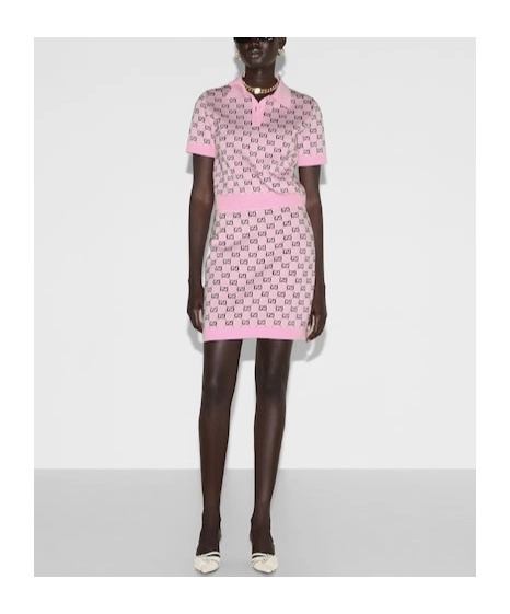 Gucci Monogrammed Intarsia Knit Mini Skirt