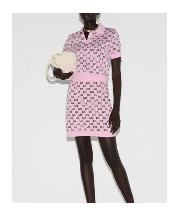 Gucci Monogrammed Intarsia Knit Mini Skirt
