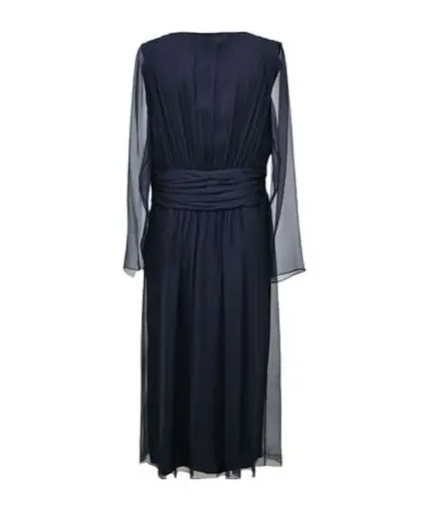 Alberta Ferretti V-neck Midi Chiffon Dress