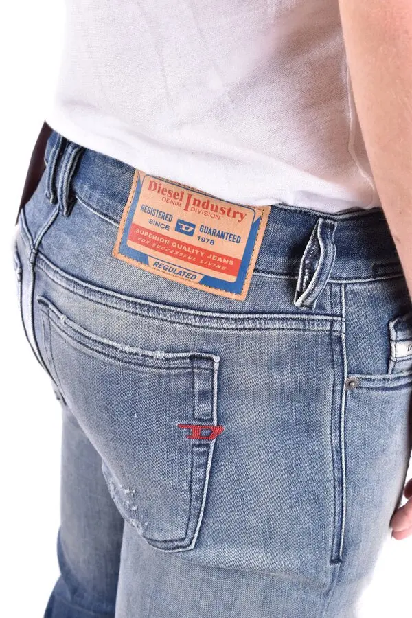 DIESEL® 1979 Sleenker Distressed Skinny Jeans - Blue
