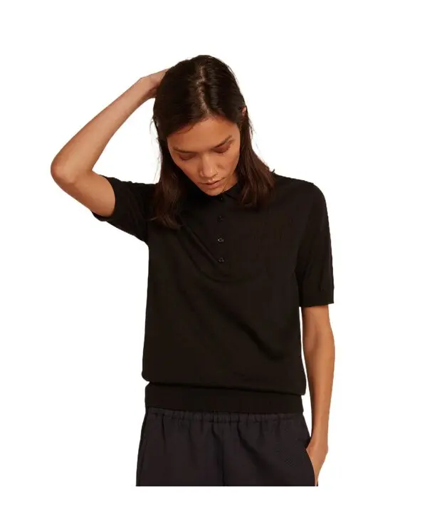 GOLDEN GOOSE Short Sleeve Polo Shirt - Black