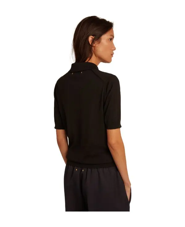 GOLDEN GOOSE Short Sleeve Polo Shirt - Black