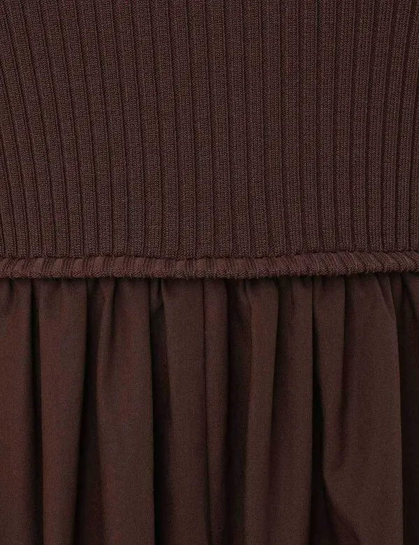 Zimmermann Sleeveless Dress With Fitted Knit Bodice And Gathered Skirt