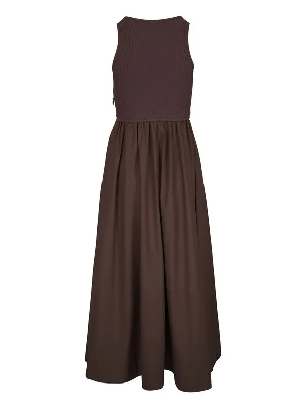 Zimmermann Sleeveless Dress With Fitted Knit Bodice And Gathered Skirt