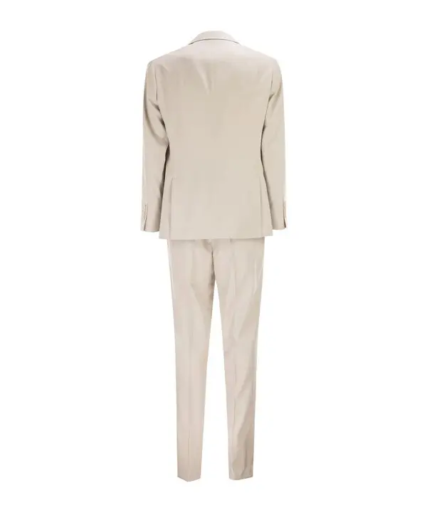Brunello Cucinelli Two-button Pleated Suit - Nude