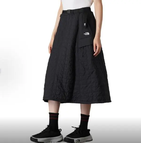 The North Face Quilted Volume Skirt With Integrated Belt And Drawcord Hem