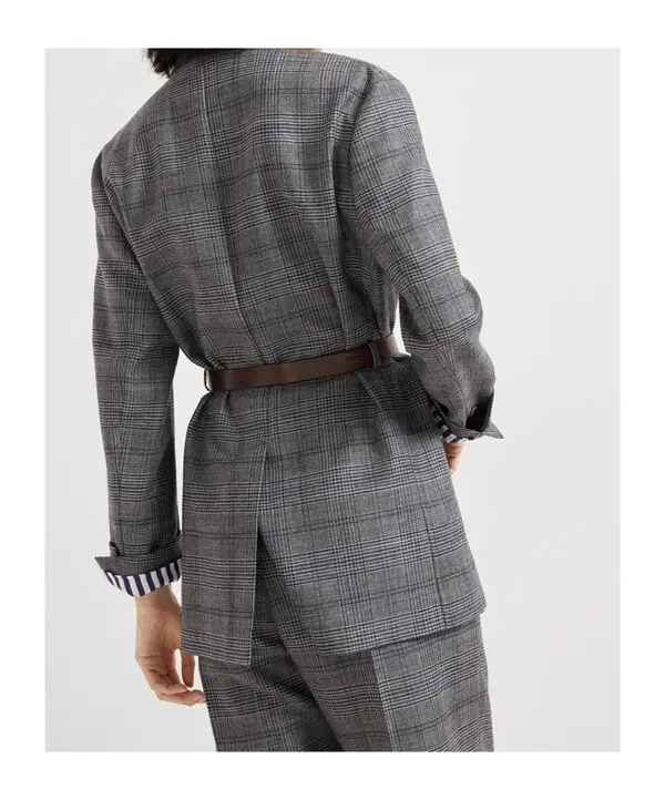 Brunello Cucinelli Long Sleeve Blazer With Removable Belt Loops - Black
