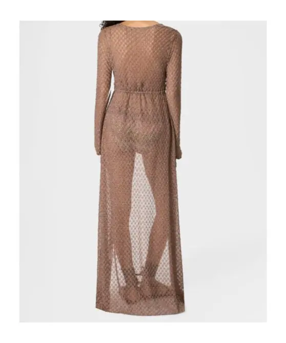 Missoni Spiderweb Motif Lamé Long Cardigan