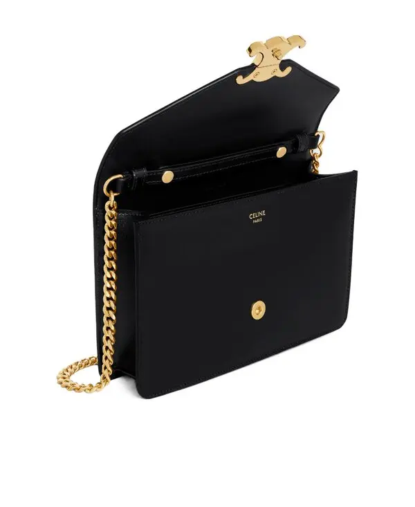 Celine Wallet On Chain Margo In Shiny Calfskin