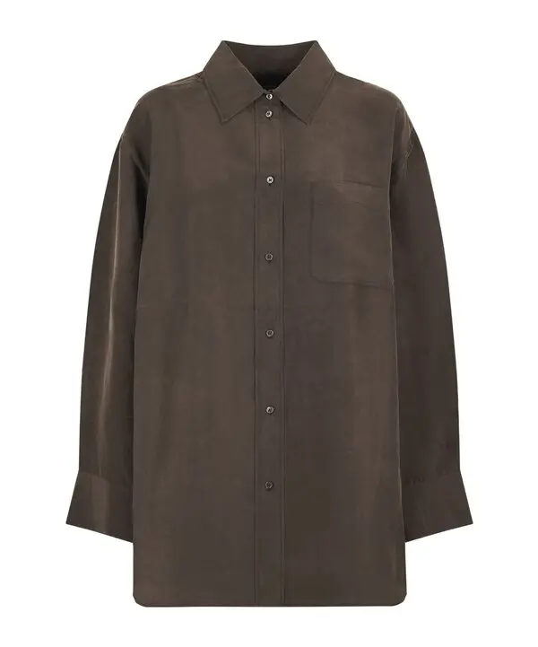 Soeur Lapel Collar Long Sleeve Shirt