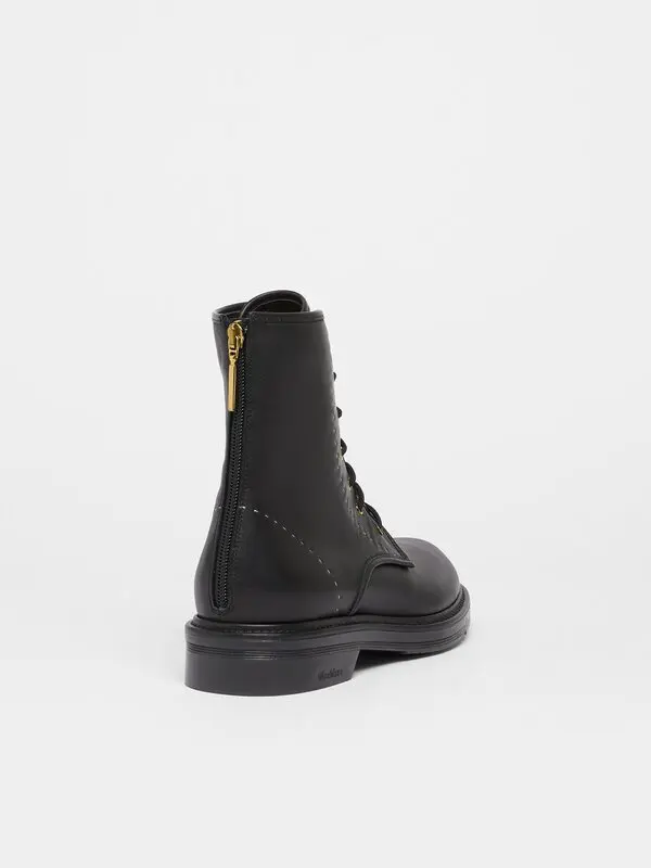 Max Mara Leather Combat Boots