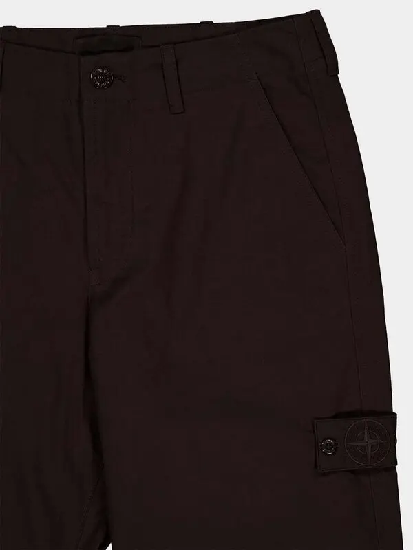 Stone Island Logo Patch Straight-leg Trousers