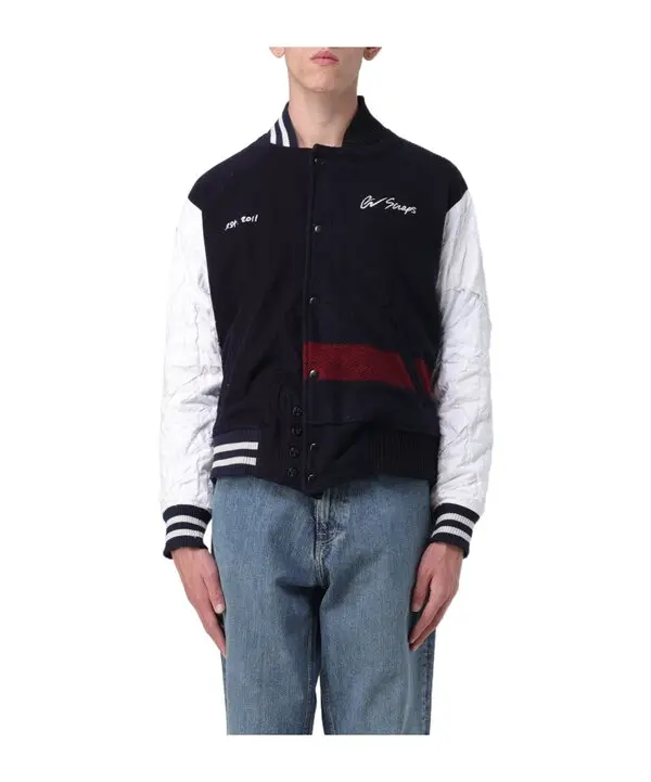 GREG LAUREN Slogan-embroidered Bomber Jacket - Black