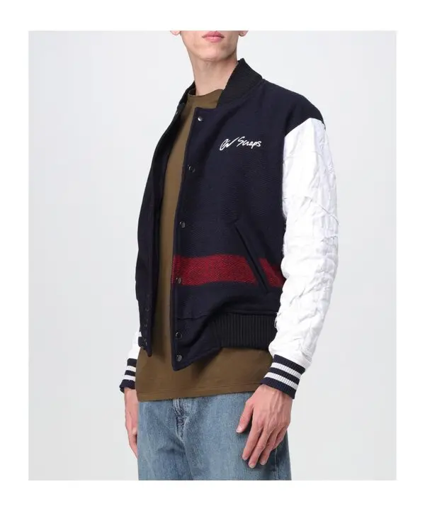GREG LAUREN Slogan-embroidered Bomber Jacket - Black