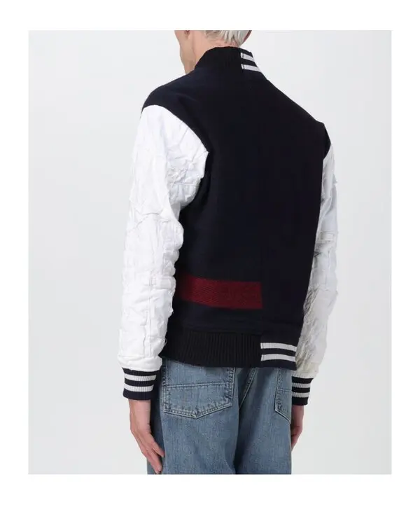 GREG LAUREN Slogan-embroidered Bomber Jacket - Black