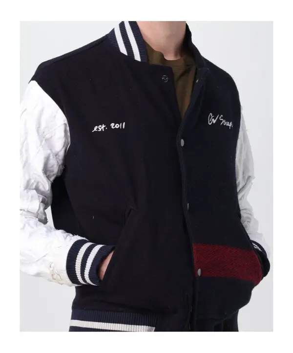 GREG LAUREN Slogan-embroidered Bomber Jacket - Black