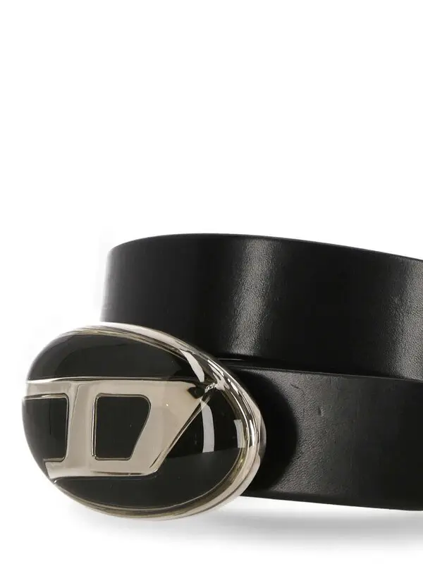 DIESEL® B-1dr-rr Leather Belt With Perforated Details
