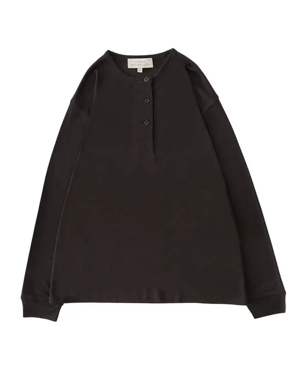 Studio Nicholson Long Sleeve T-shirt With Half-button Closure