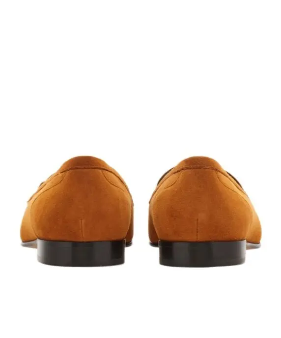 FERRAGAMO Gancini Ornament Loafers - Brown