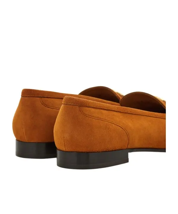 FERRAGAMO Gancini Ornament Loafers - Brown