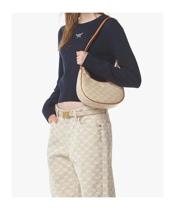 Mcm Himmel Shoulder Bag - Beige