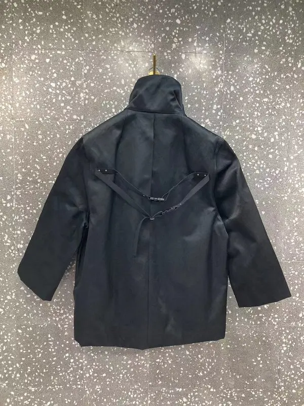 Rick Owens Long-sleeved Down Jacket With Standing Collar