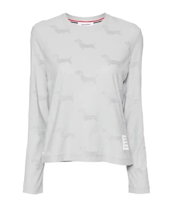 Thom Browne Long-sleeve T-shirt With Dachshund Print