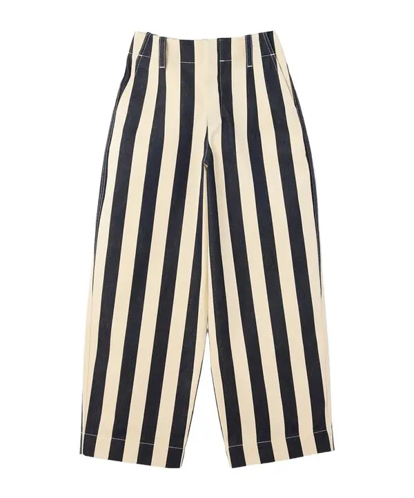 Jacquemus Striped Jeans - Navy Blue And White Large Stripes